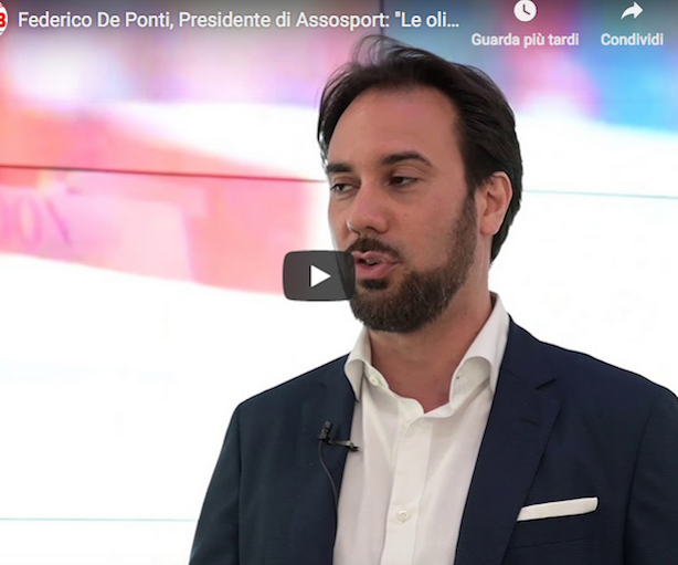 VIDEO. Federico De Ponti, Presidente di Assosport: "Le olimpiadi, un ...